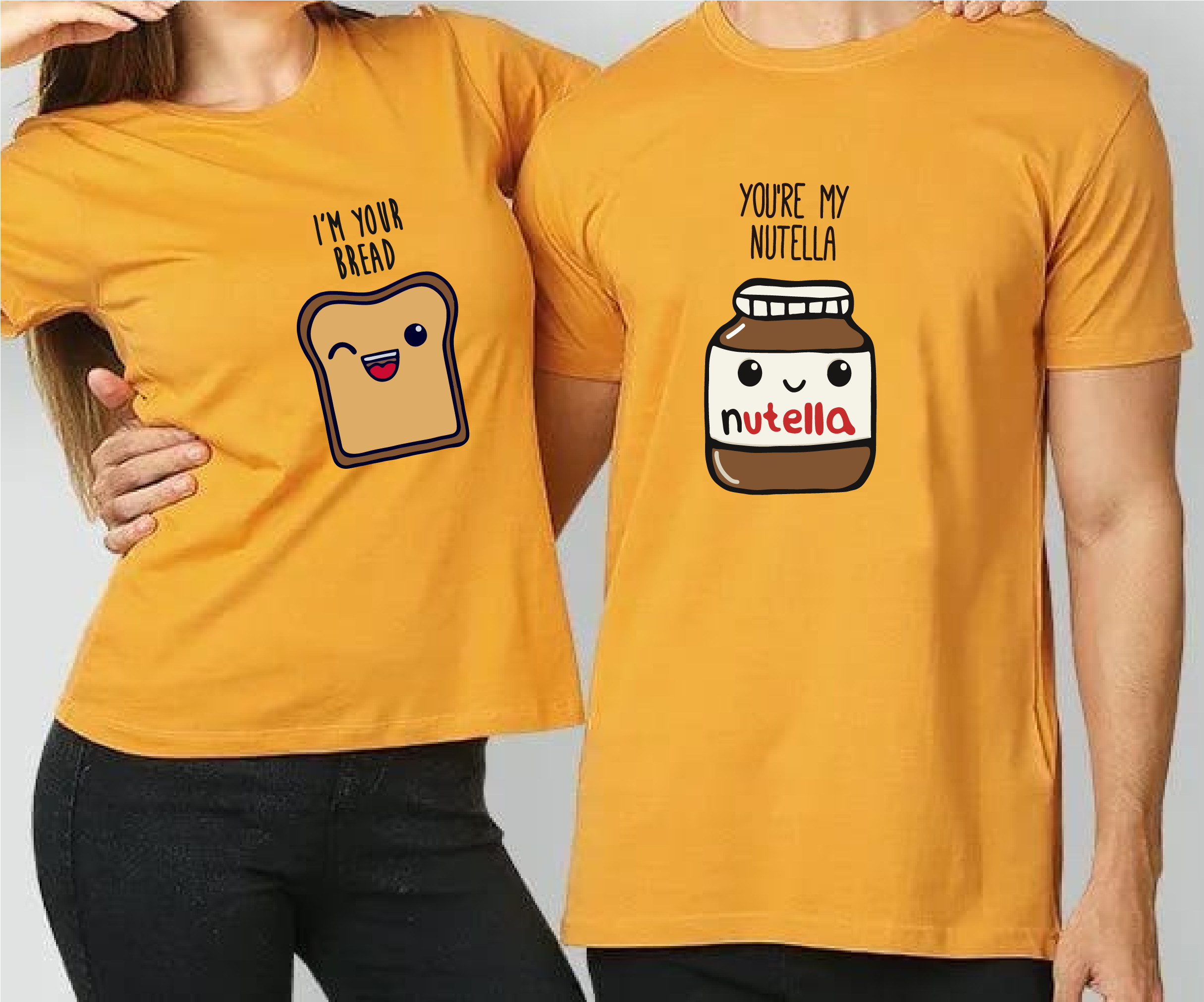 Bread & Nutella Couple Shirts – Customized Shirts